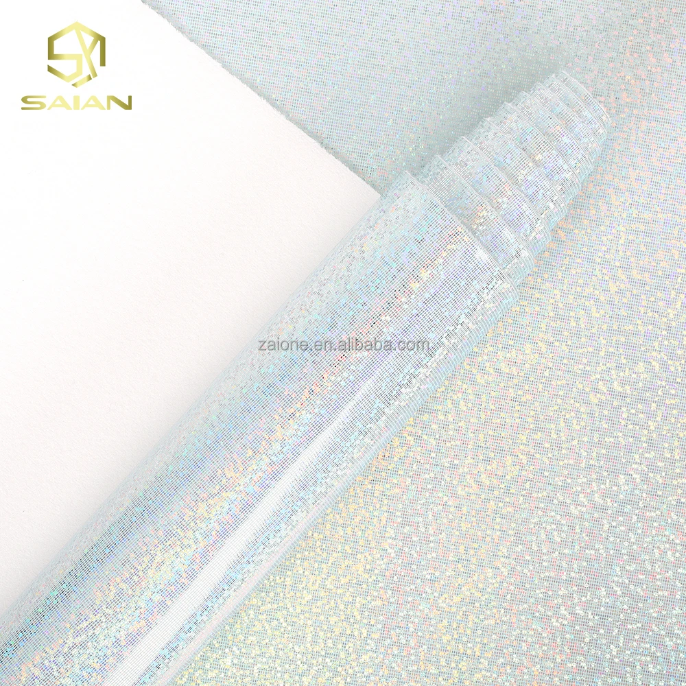 Iridescent Holographic Sparkly Smooth Glitter Vinyl PU
