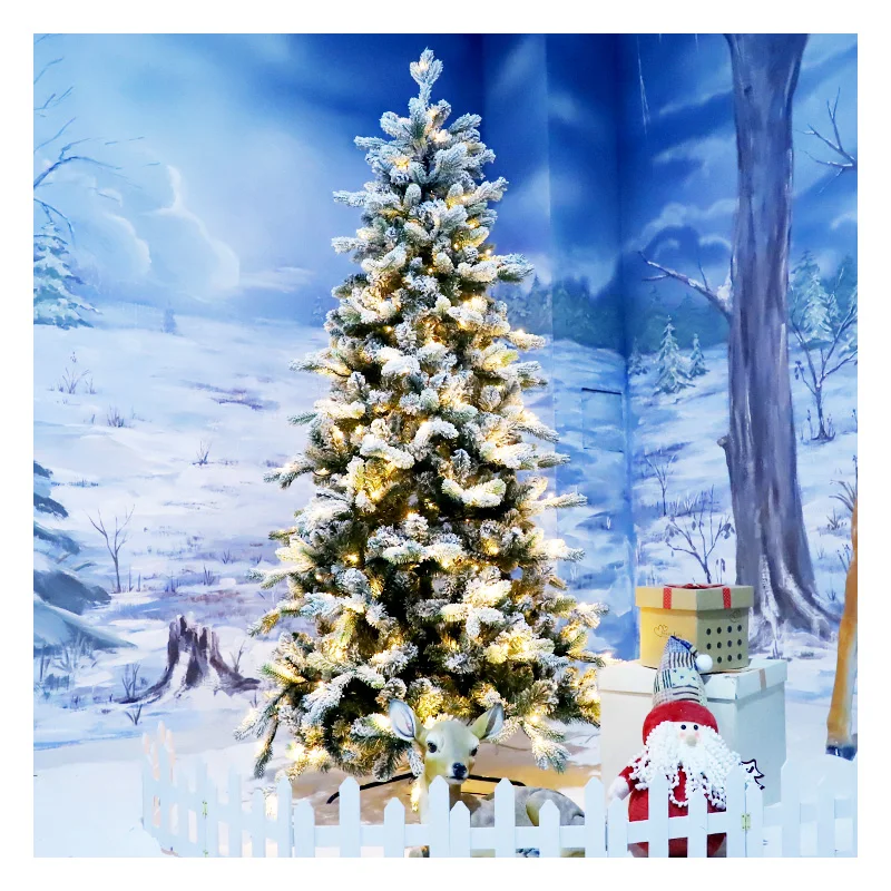 Manufactory Direct 7ft 210cm Christmas Tree Snow Flocked Pe Pvc ...