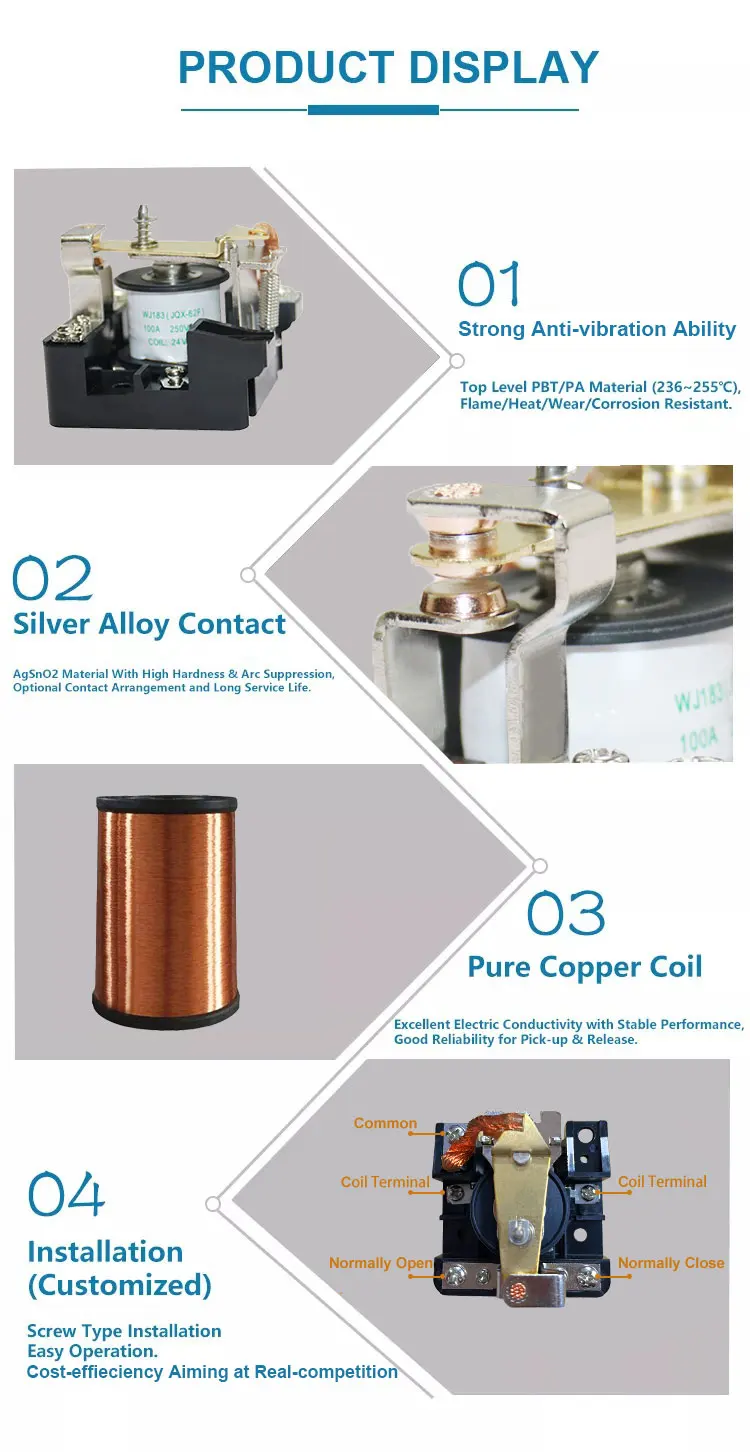 Jqx-62f High Power Relay 12v 24v Bumper Car 220v Current 1z 100a Ac 220v Coil Power Relays - Buy ...