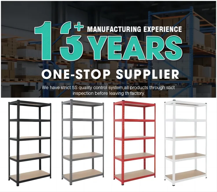 5 Tiers Boltless Rivet Racking System Z Beam Heavy Duty Boltless Metal ...