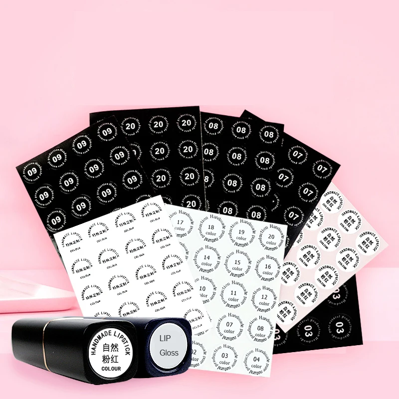 Custom Logo Waterproof Lipstick Label Stickers for Lip Gloss Tubes