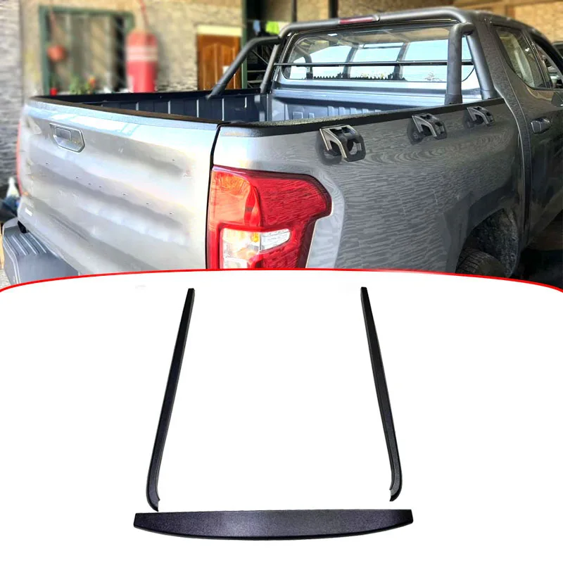 Tail Gate Rail Guard Cover On Double Cab Bed Rails Trims Rear Trunk ...