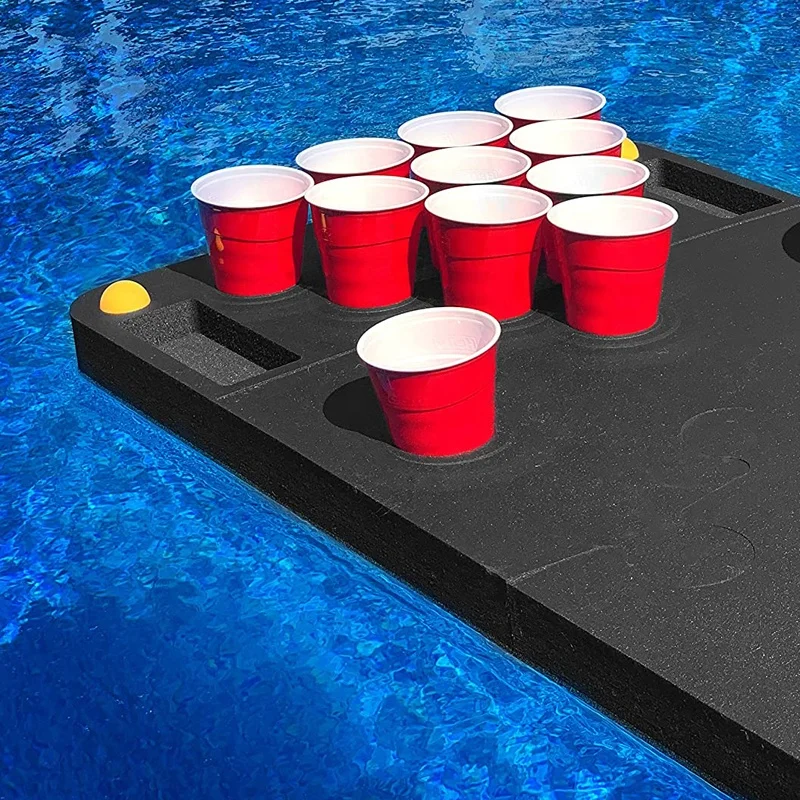 Aqua Floating Pool Bear Pong Table Party Play Games Club Floating Table ...