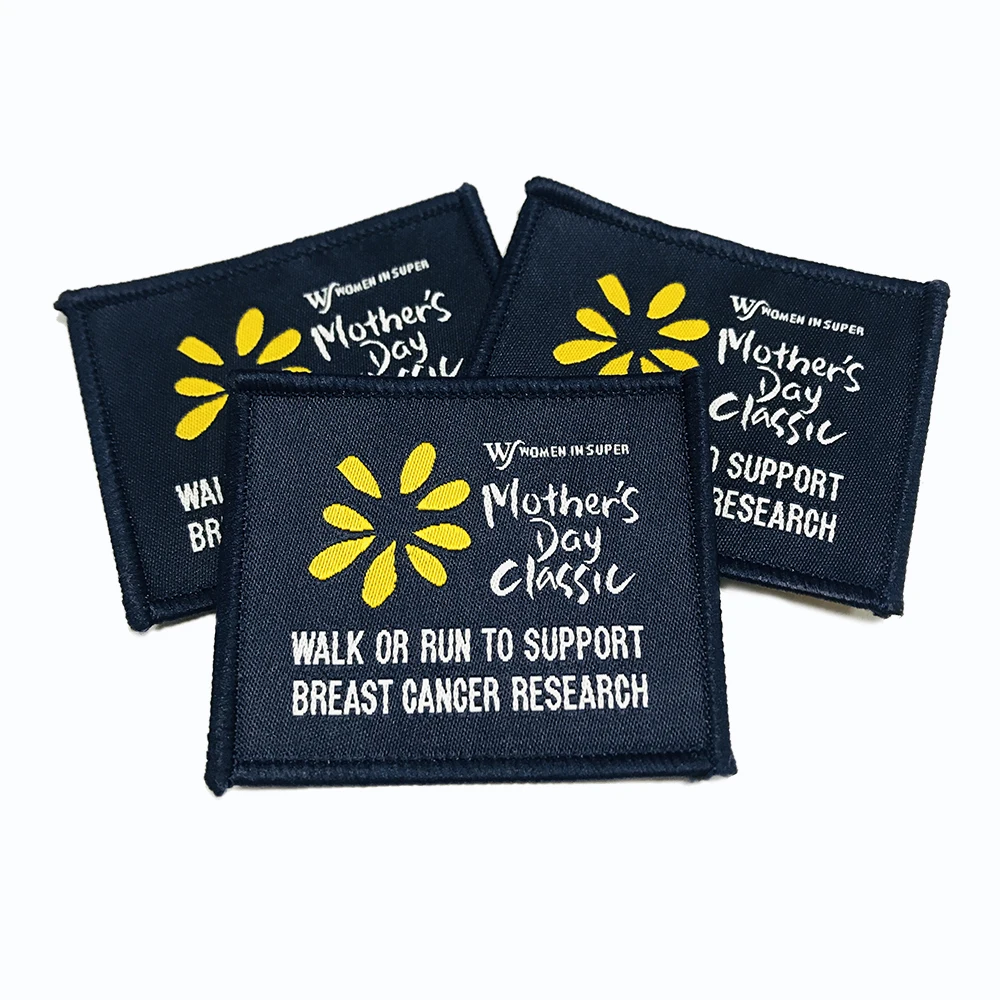 Custom Iron On Backing Merrow Border Patch For Clothing Hat - Buy Patch ...