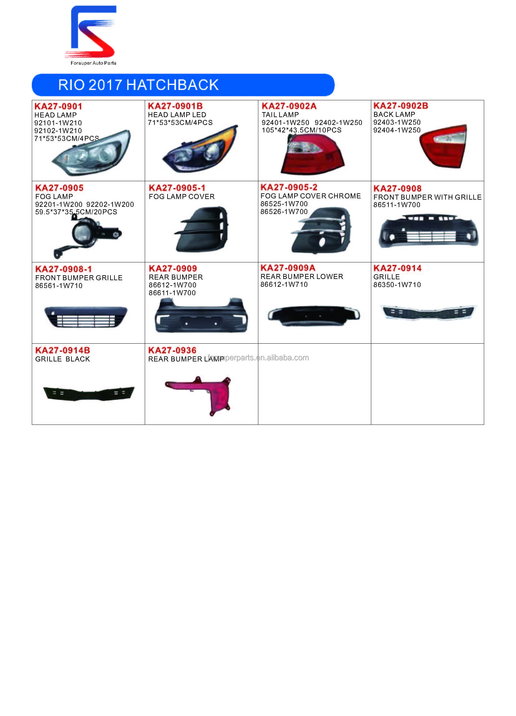 86511-1w700 Front Bumper For Kia Rio 2017 Hatchback Auto Parts - Buy ...