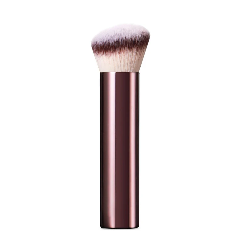 Luxurious Simple Single Makeup Brush Aluminum Handle Soft Vegan Hair ...