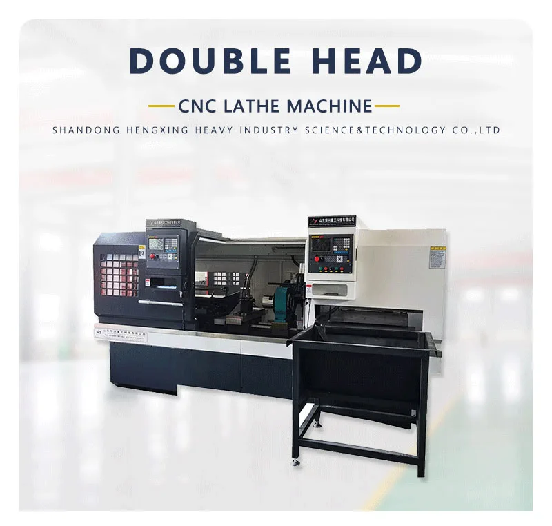 Single Spindle Automatic Double Head Cnc Lathe High Precision Horizontal 4 Axis Cnc Lathe ...