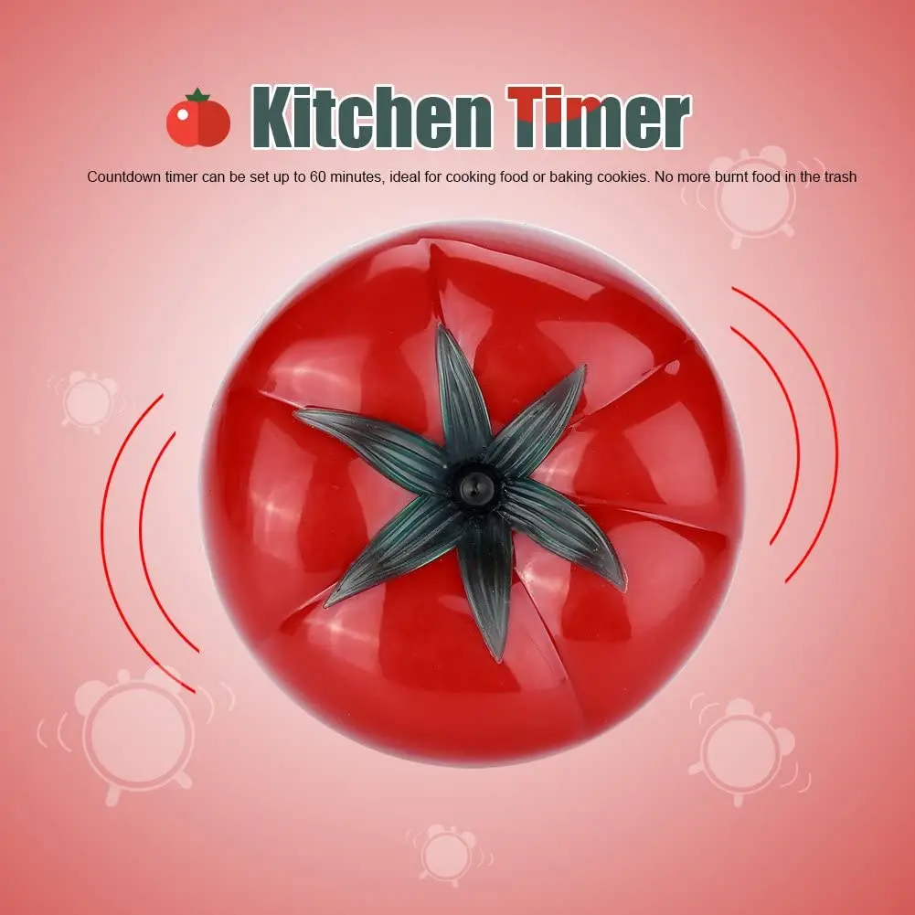 Time Reminder Mechanical Countdown Pomodoro Tomato Kitchen Timer With ...