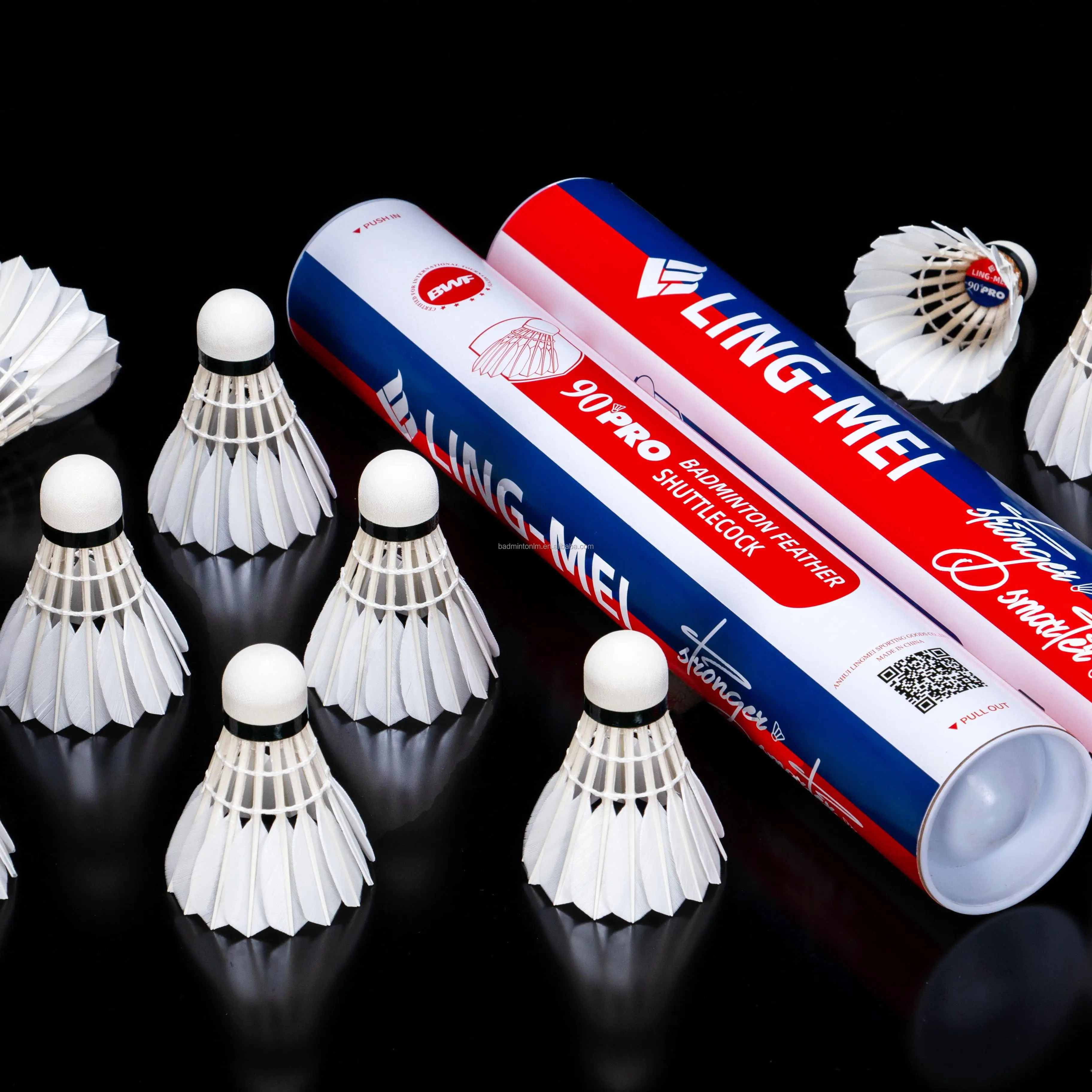 LINGMEI-90PRO Tournament-Ready Approved Class Badminton Shuttlecocks ...