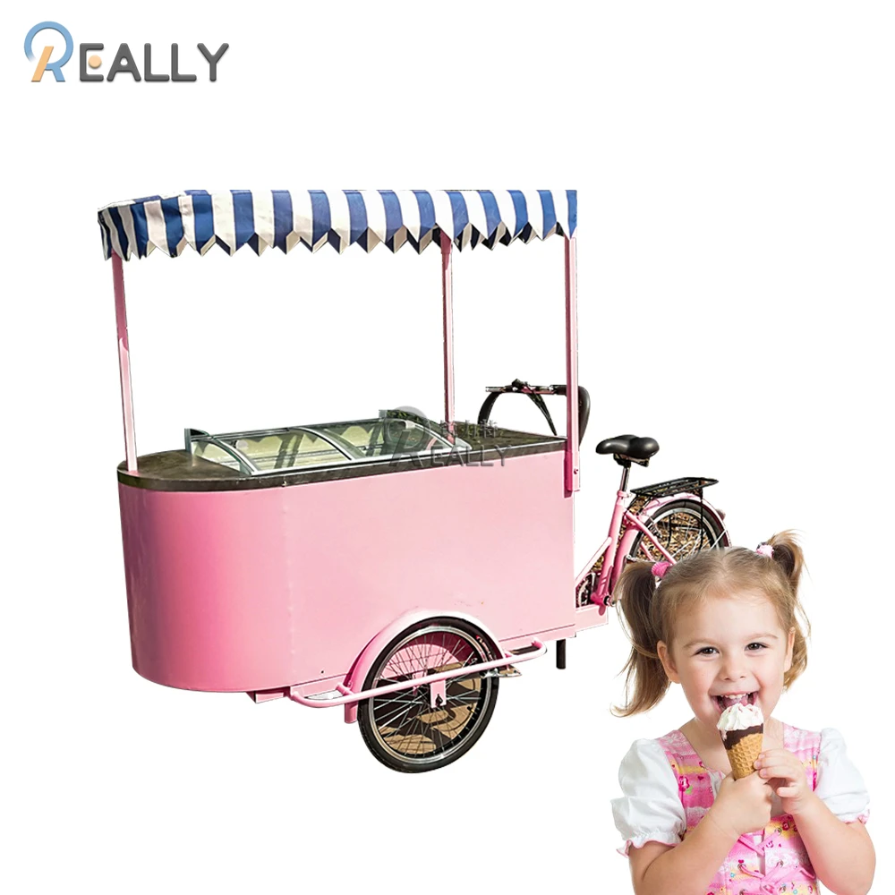 Outdoor Ice Cream Bikes Cart - Multi-Purpose Electric Tricycle