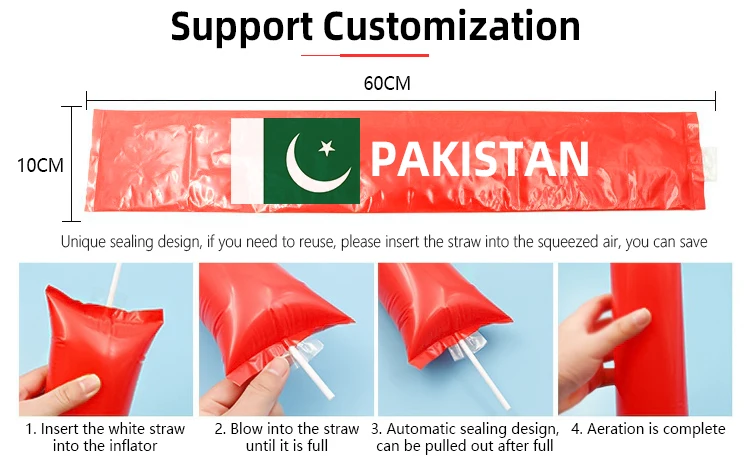 Custom Inflatable Clap Stick Balloon Cheering Sticks