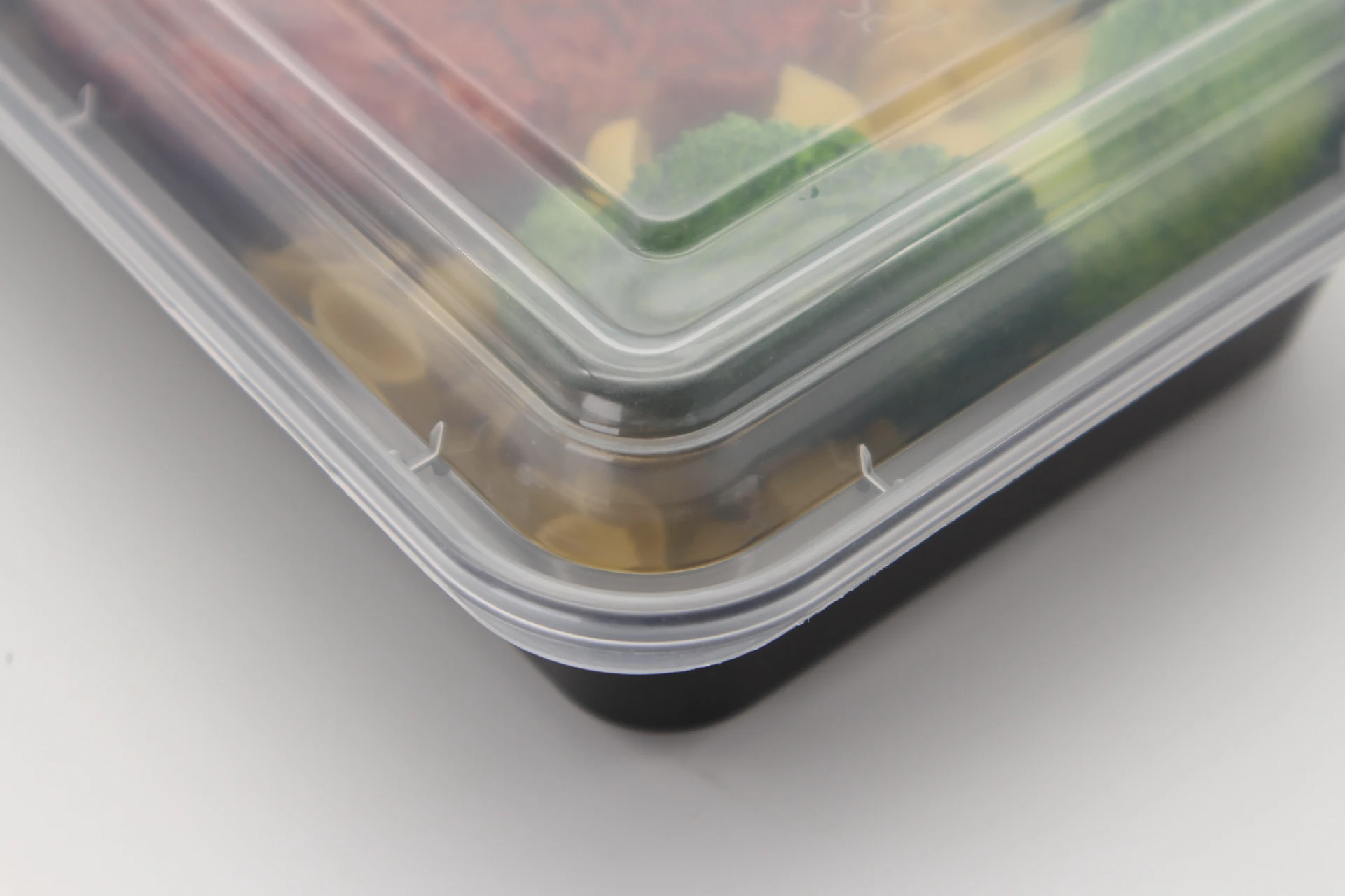 Heavy Duty Rectangular Plastic Food Containers Takeaway Boxes With Lids ...
