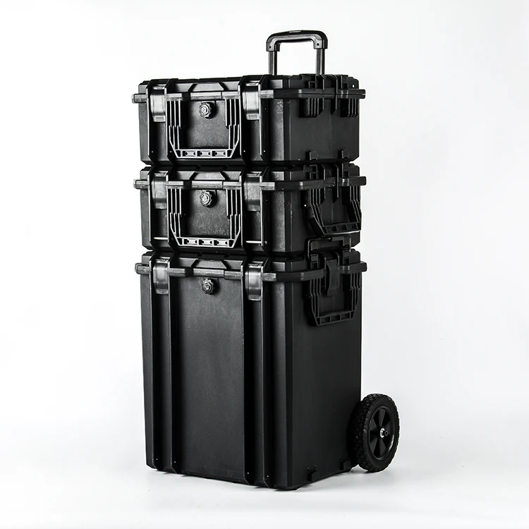 Glary Trolley Hard Shell Tool Case Box With Wheels Waterproof Plastic ...