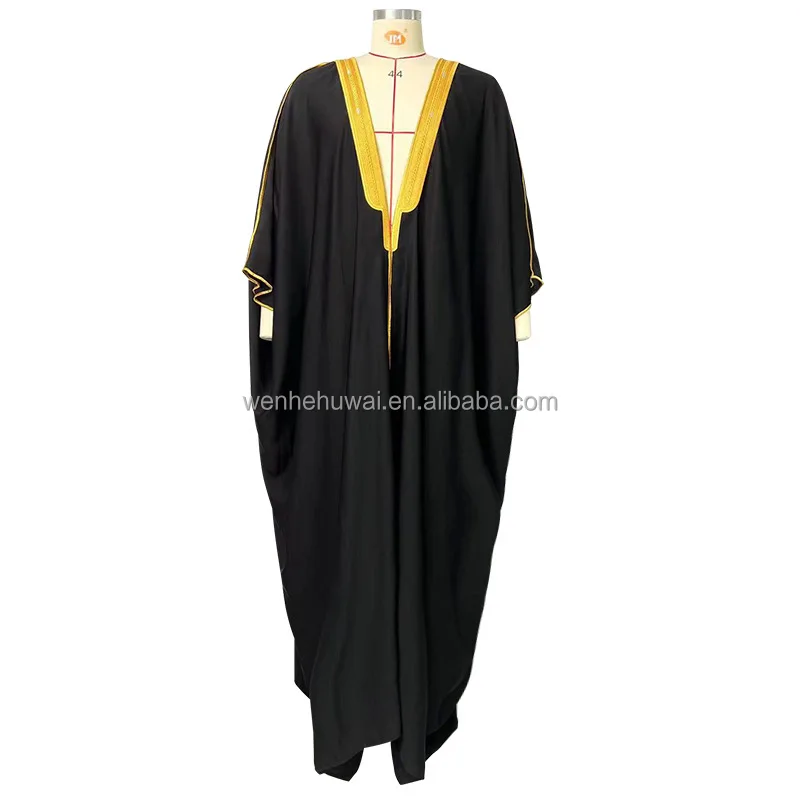 Custom Islamic Saudi Arabian Mishlah Bisht Cloak Abaya White Men Design
