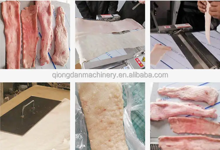 Commercial Fresh Meat Skin Fat Peeler Automatic Pigskin Degreasing ...