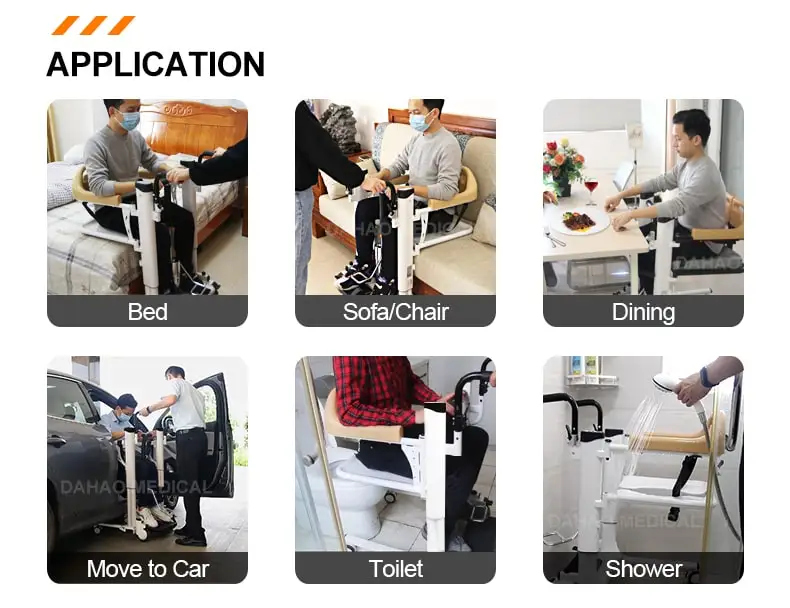 Aluminium Folding Hydraulic Disabled Elderly Patient Lift Moving Toilet ...