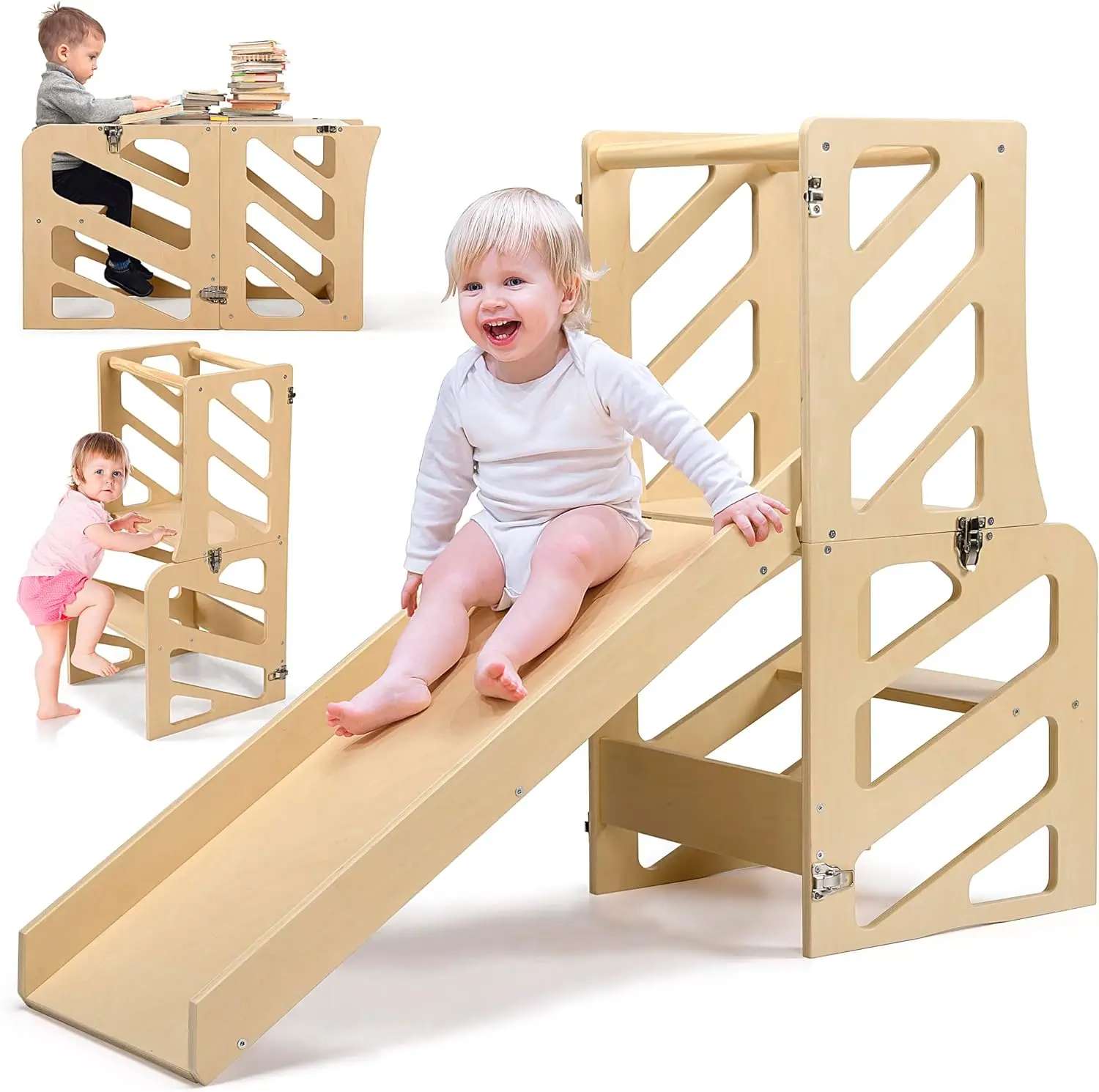 Modern Adjusting Learning Tower Slide Step Stool Ladder Learning Tower ...