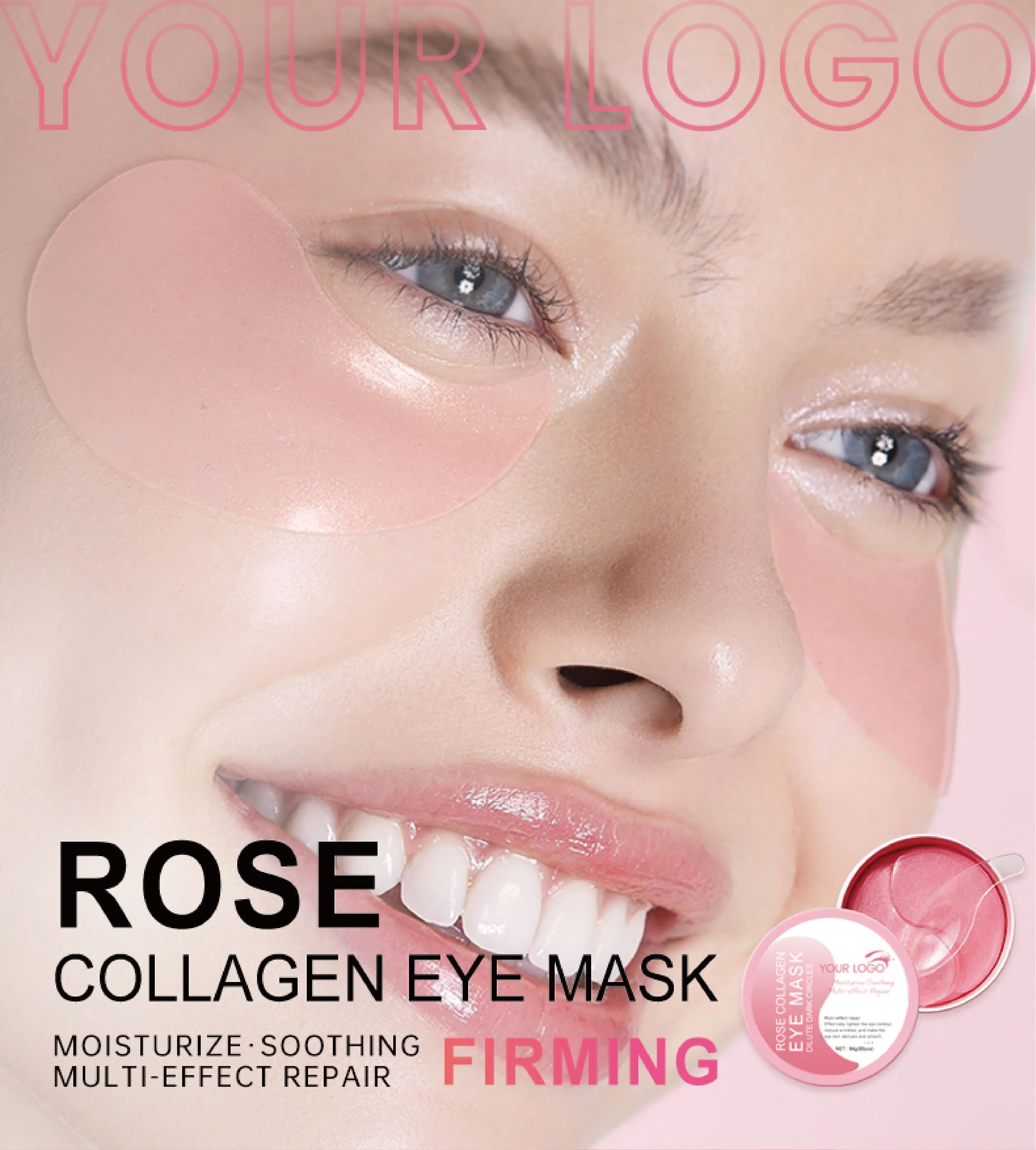 Hydrolyzed Collagen Colored Under Eye Patches Soothing Eye Gel Mask ...