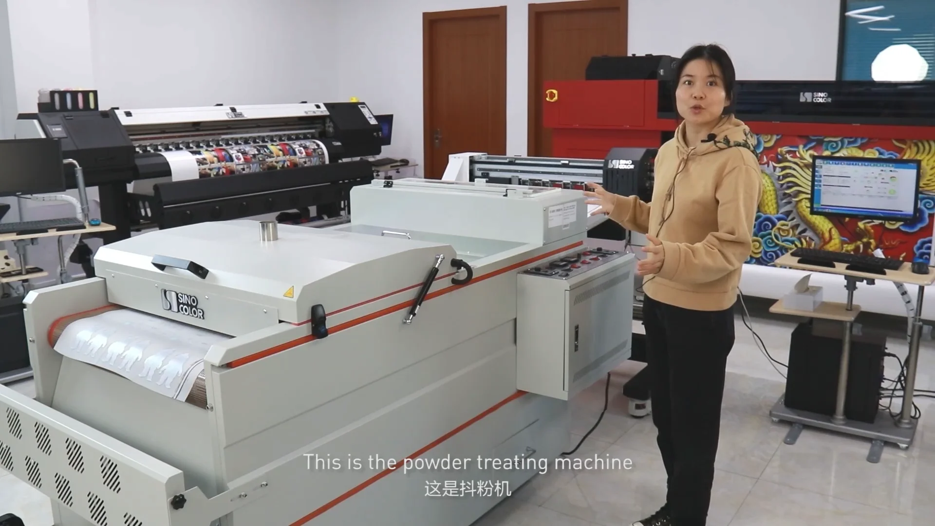 Sinocolor 60cm I3200 Two Heads 2400dpi With Powder Shaking Machine ...