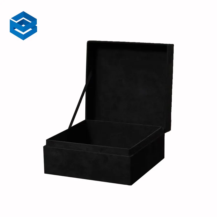 Custom Recyclable Black Paper Packing Folding Gift Box Magnetic Paper ...