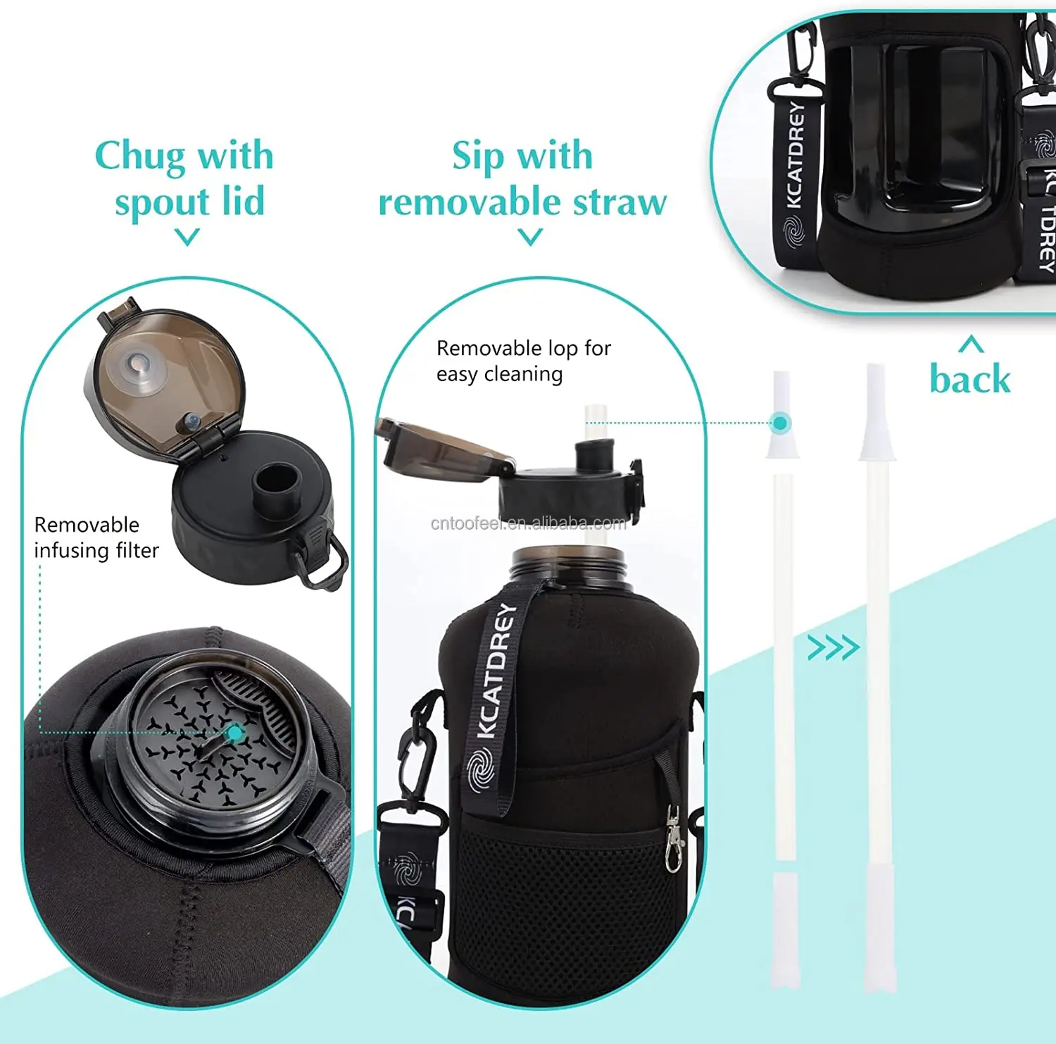 Customize logo and color 500ml 32oz 2000ml eastman leak proof outdoor sport tritan water bottle ...