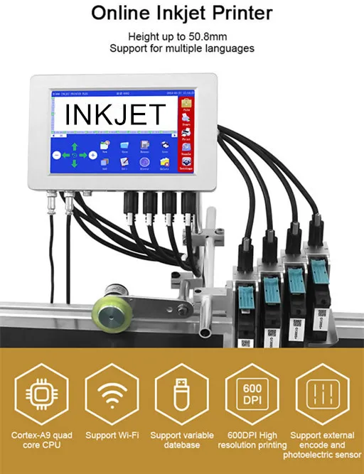 Multi Head Automatic Date Code Production Plastic Bag Carton Box Expiry ...