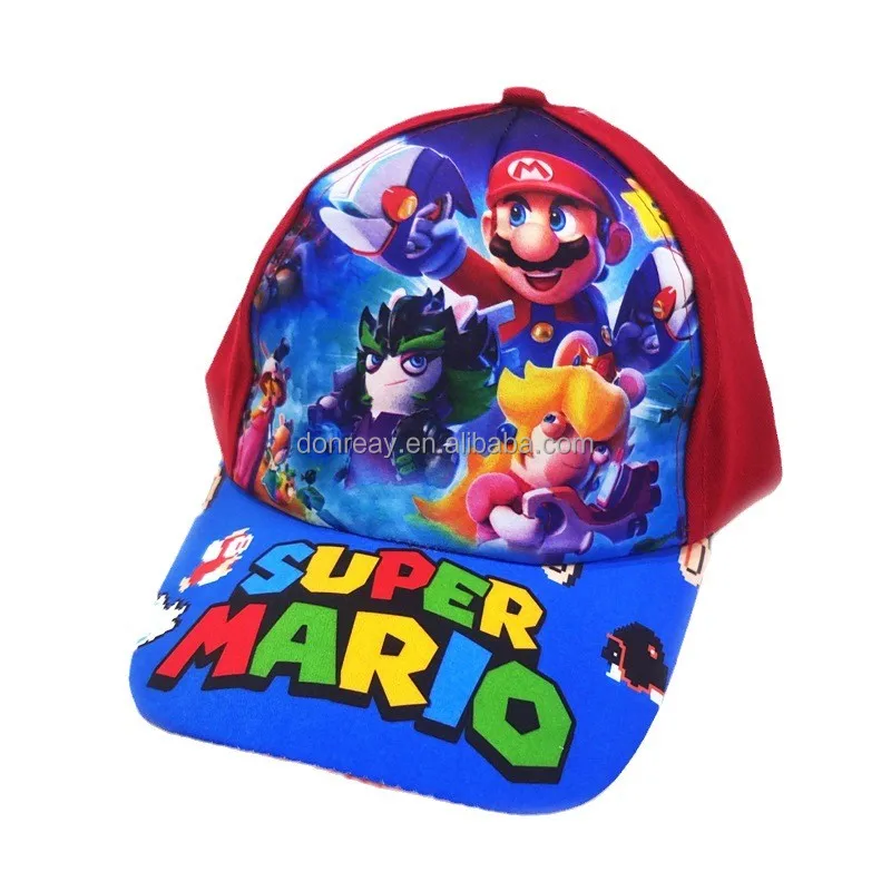 Mario Children's Baseball Cap Anime Mario Brothers Cartoon Duck Tongue ...
