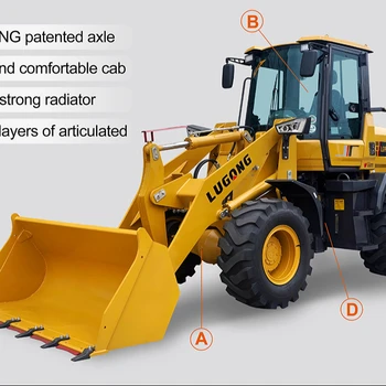 China Hydraulic Front End Mini Loader 1 Ton 2 Ton 3 Ton Lugong Lg938 ...