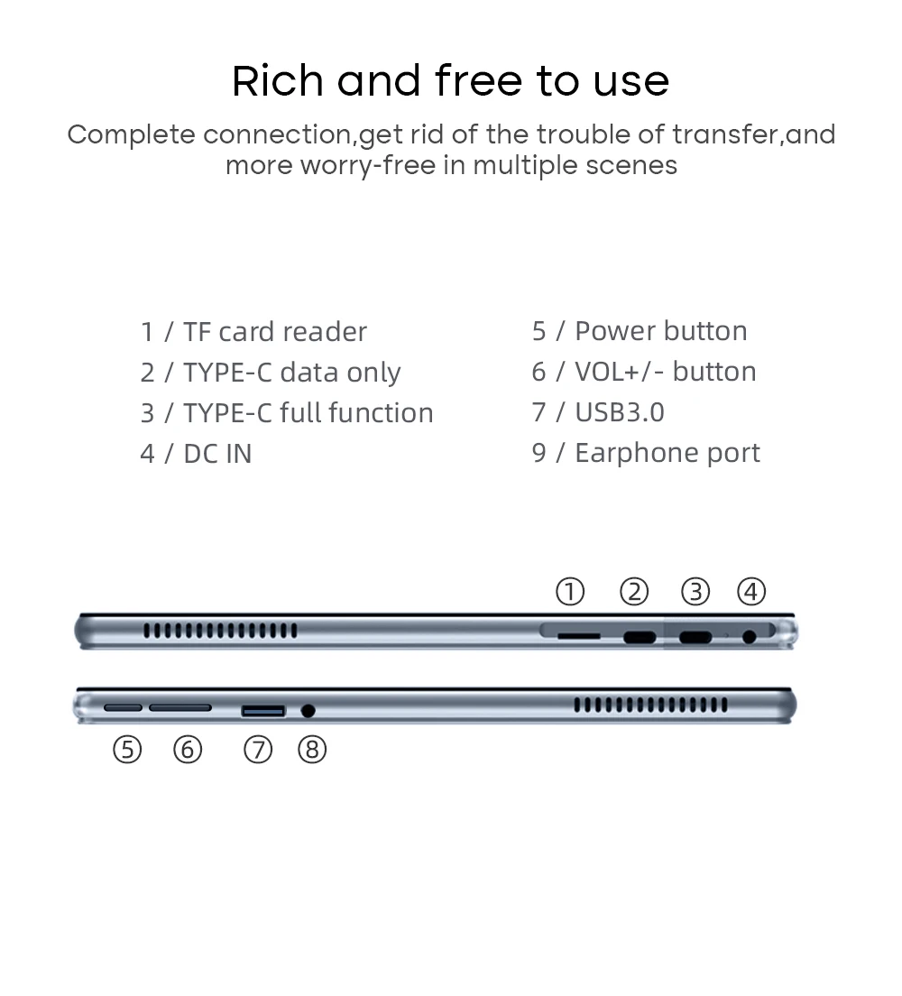 T11 2-in-1 Tablet Laptop - 11" HD Touch Screen, Intel Celeron N5100, 8 ...