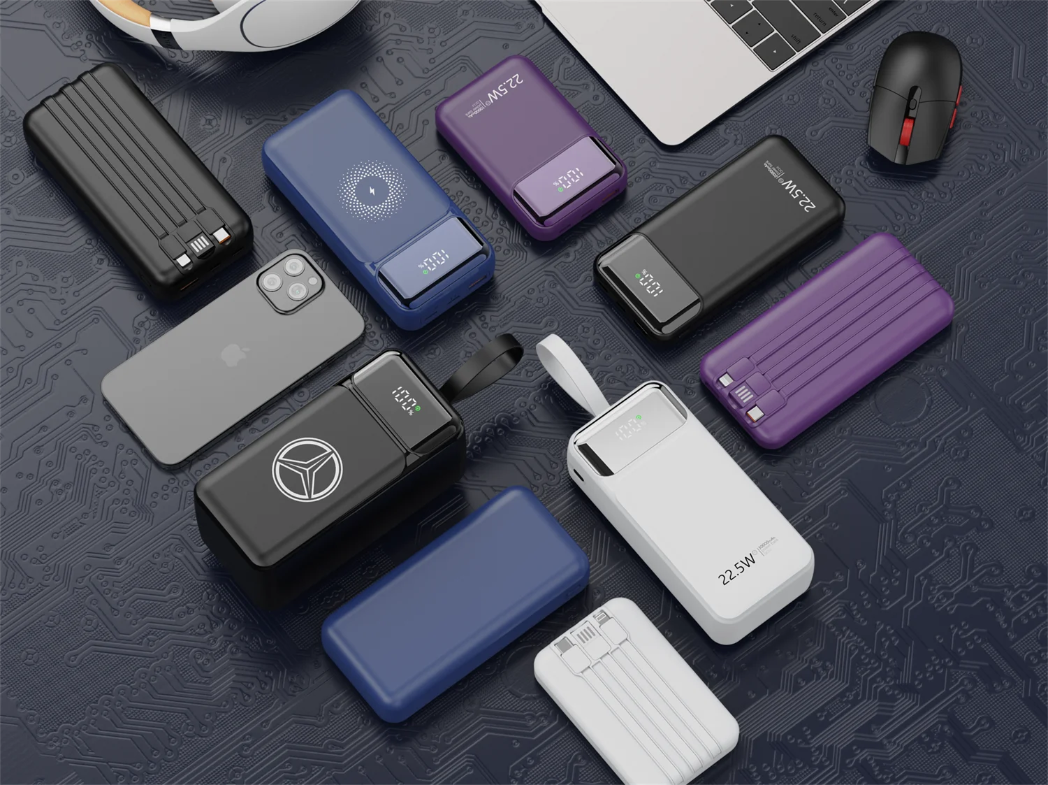 Customization Logo Light Up Logo Power Bank Inalambrico Fast Charging ...