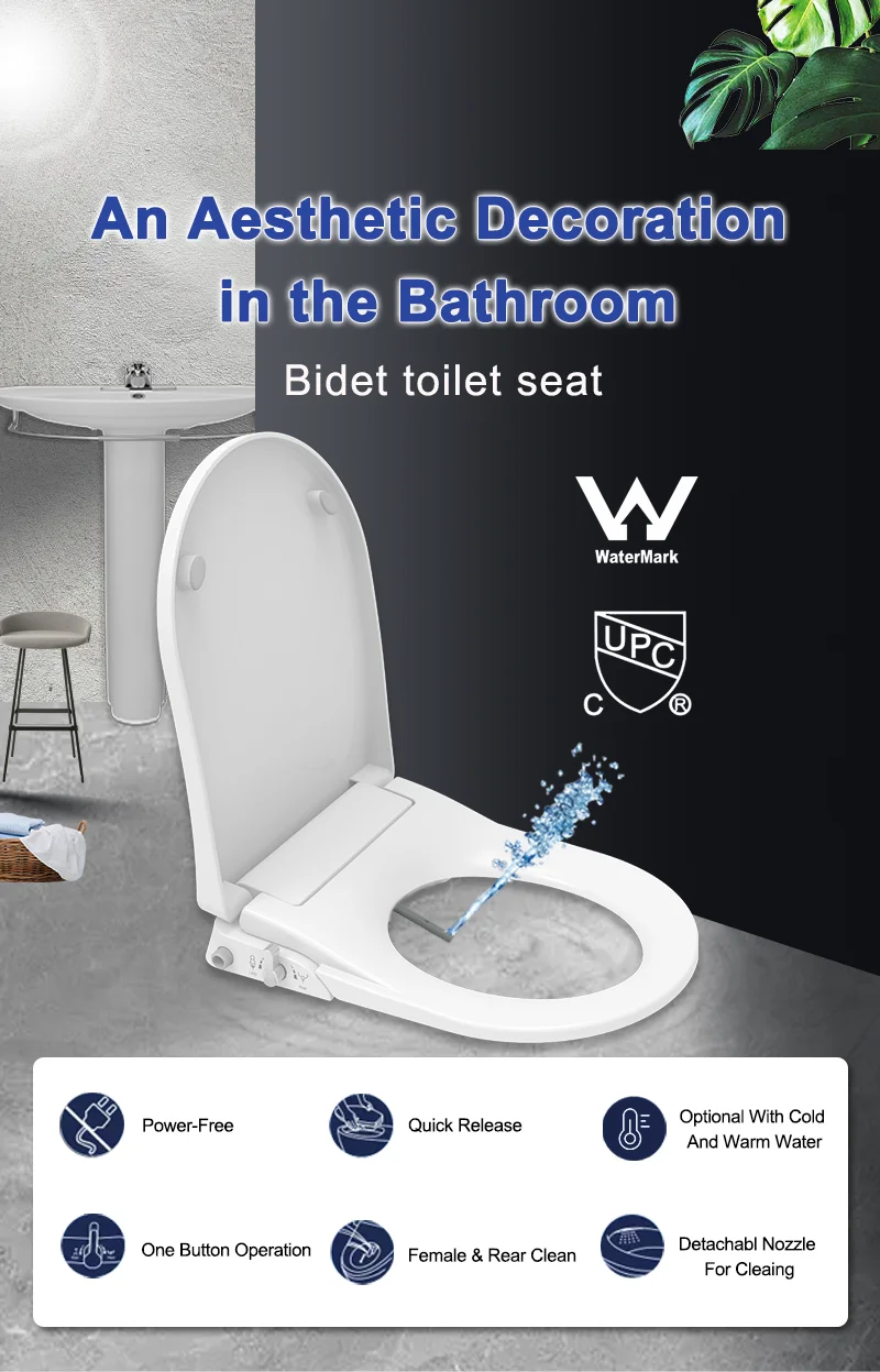 Smart Toilet Seat Cover - Electric Bidet with Self-cleaning