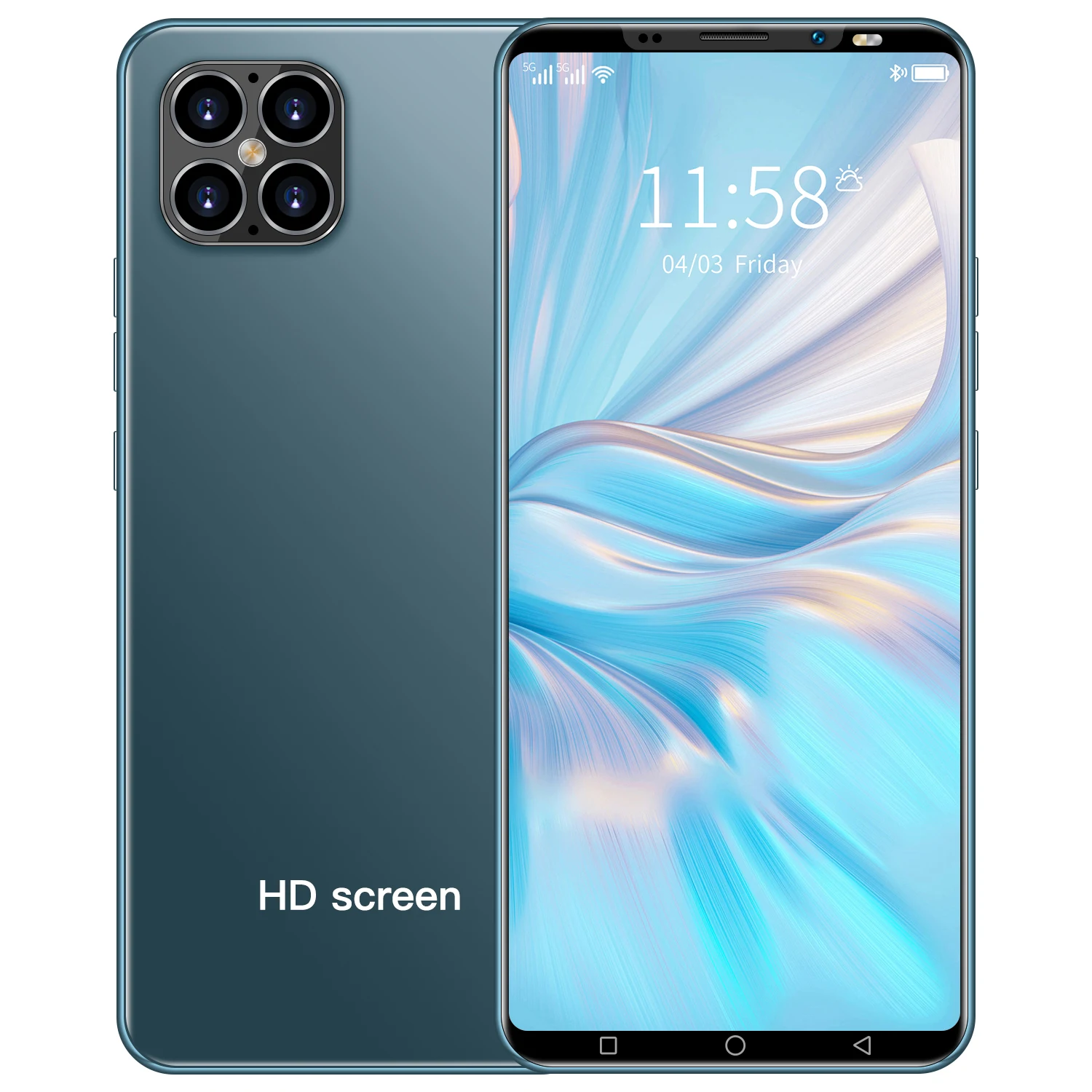 2021 the cheapest smart phone IP12 Pro 8GB + 128GB 5.1inch full screen ...