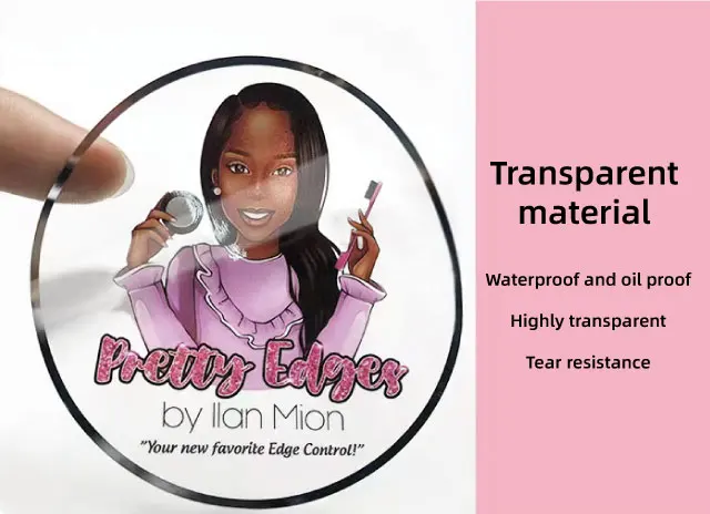 Custom Luxury Logo Circular Label Sticker Printing Waterproof Pvc Gold ...