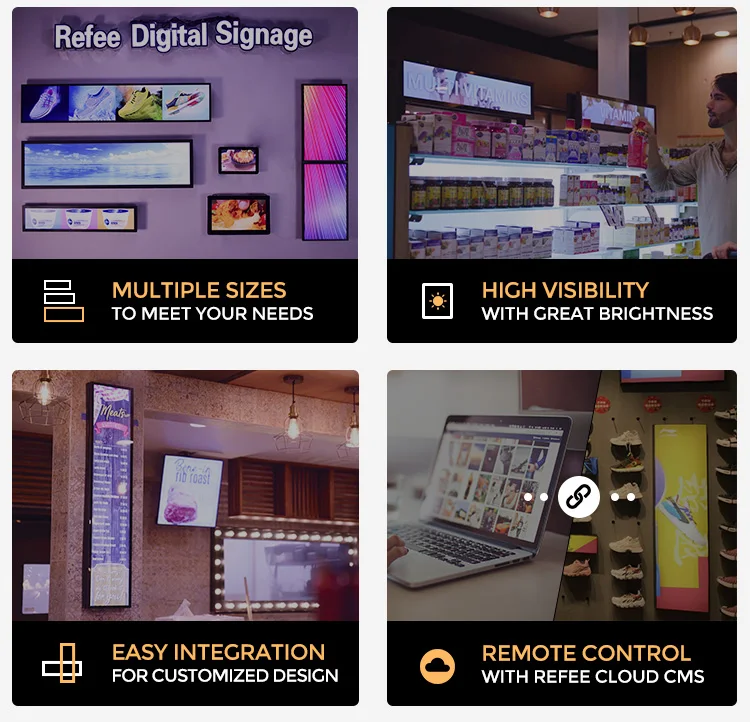 Retail Store Shelf Header Edge Bar Panel Advertising Screen