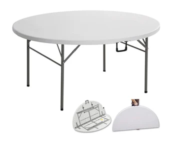 10 People Outdoor 180cm Wedding Event Dining Plastic Mesa Redonda ...