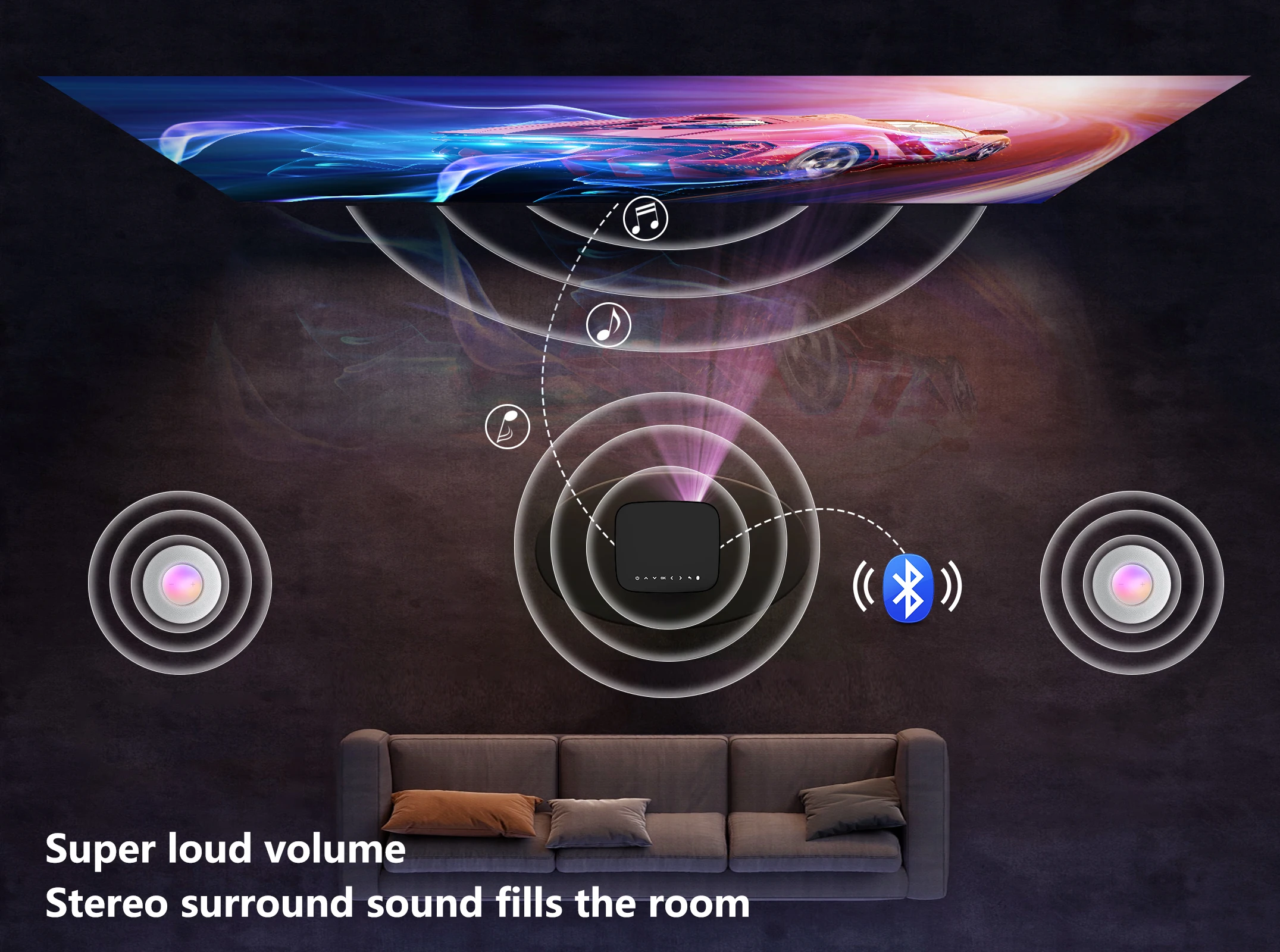 Lightvalve H9 Projector Mini Projector 4k Android Smart Bluetooth Wi-fi ...