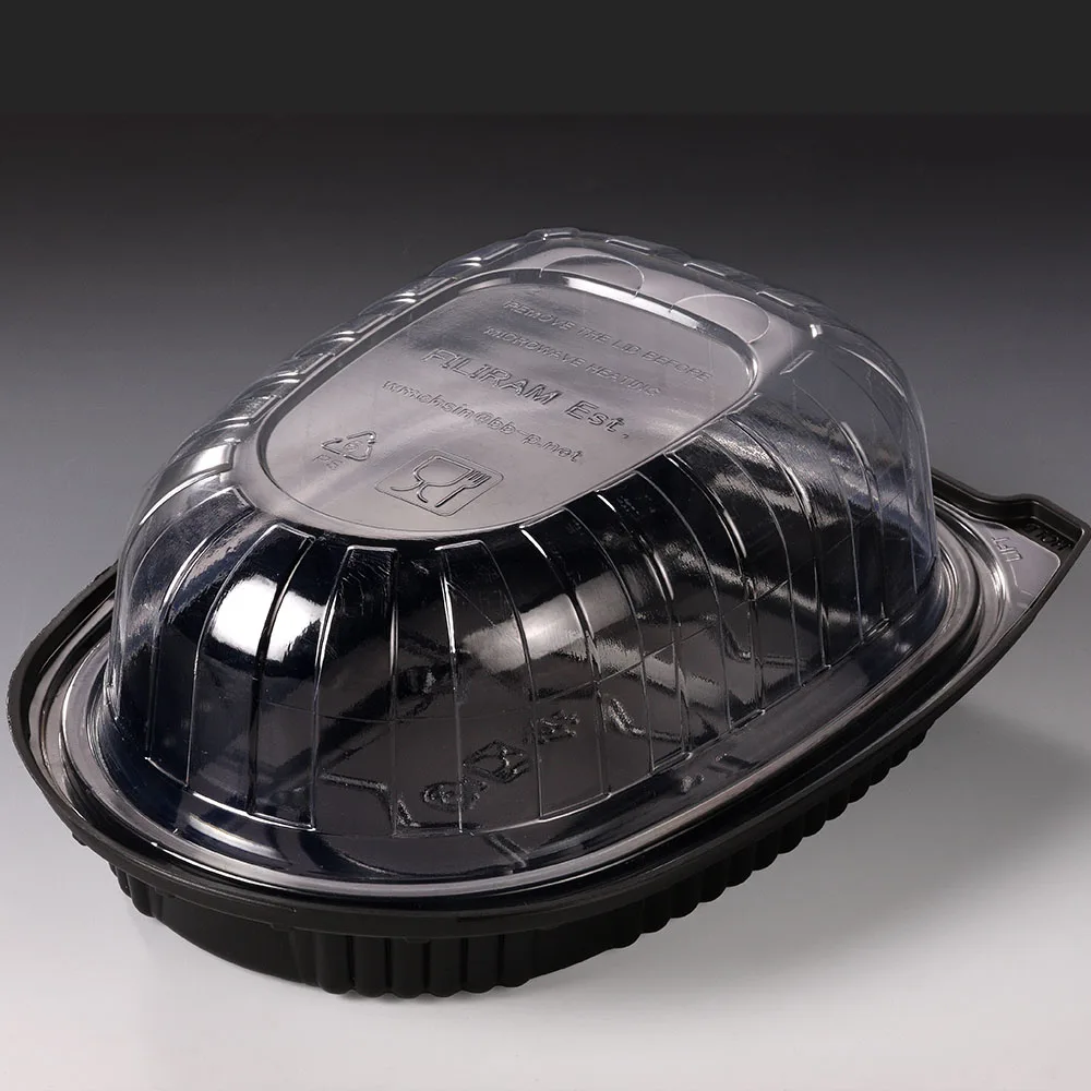 White Plastic Microwavable Food Trays with Lid - Tofu Tray