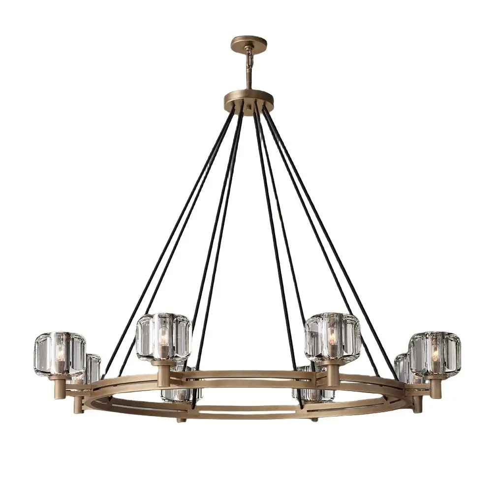 Custom Hotel Crystal Demaret Round Chandeliers Restoration Lighting ...