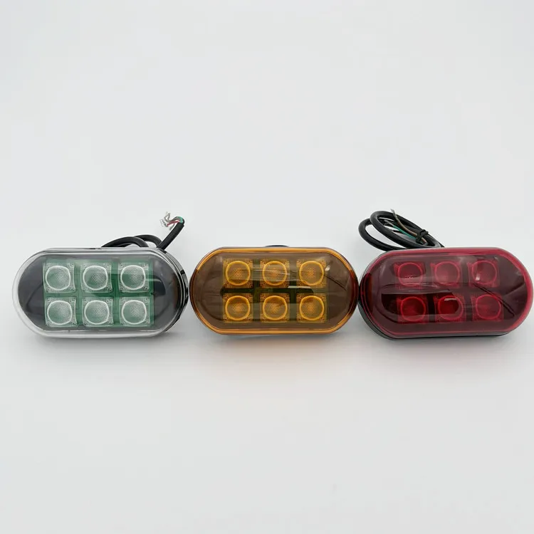 Muye New 4.7 Inch Hight Brightness Oval Red Blue Amber Led Flashing ...