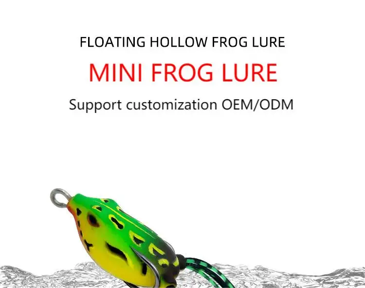30mm 4g Mini Skirt Fishing Soft Lure Frog Topwater Frog Floating Bass ...