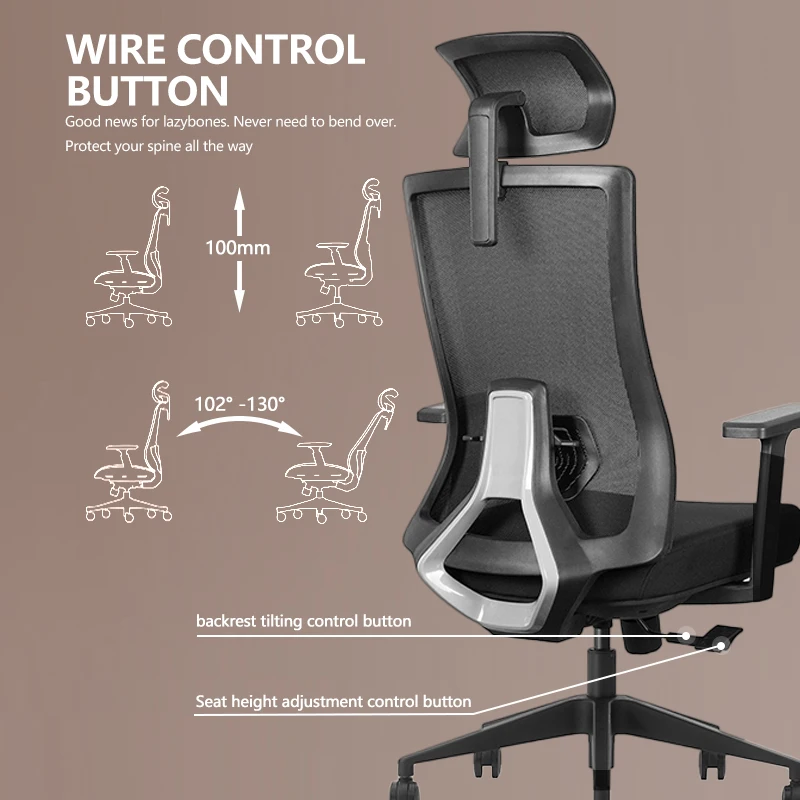 Alibaba.com: Comfortable mesh office chair with adjustable swivel and ...