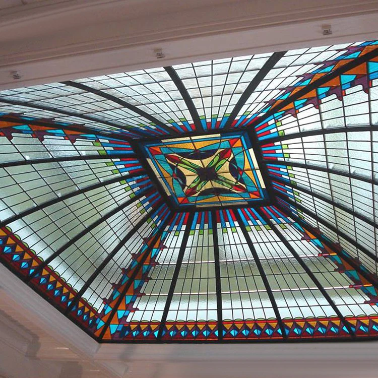 Stained Glass Dome Skylight Handmade Soldering Decorative Stained Glass ...