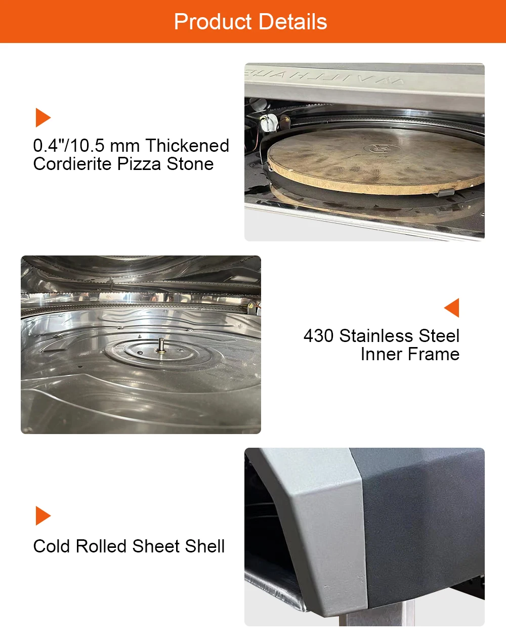 Portable Stainless Steel Gas Pizza Oven With Overheat Protection For ...