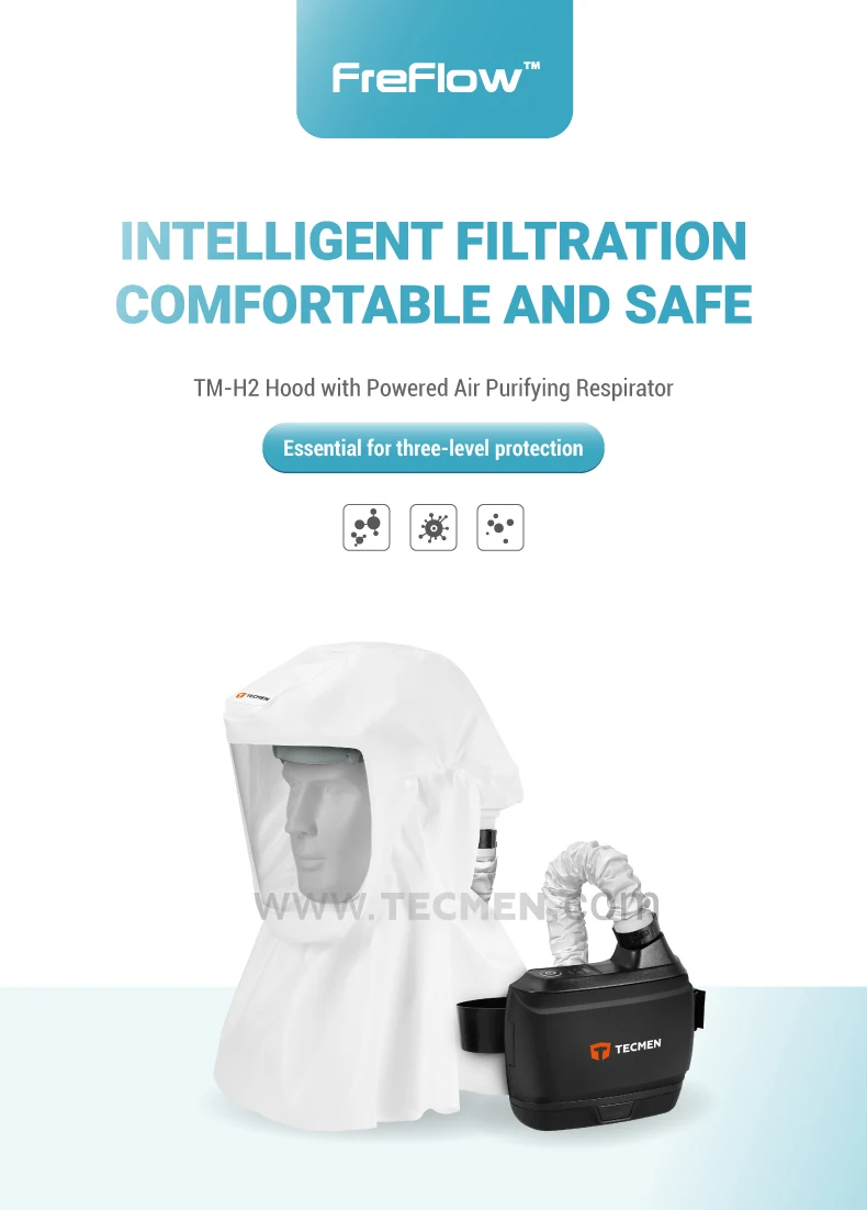 TECMEN Freflow V1 TM-H2 Hooded Respirator - High Protection