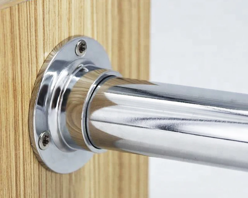 Cheap Price Round Wardrobe Rail Hanging Clothes Tube Holder Closet ...