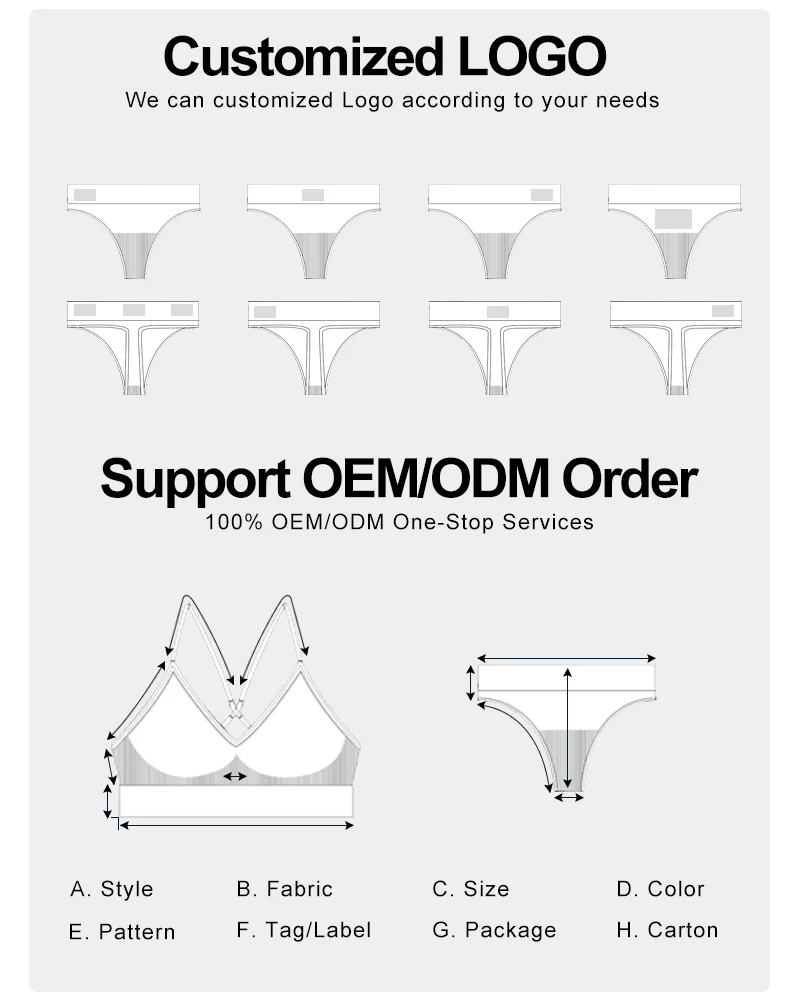 Custom Labels Letter Print Traceless Underwear Ropa Interior Femenina ...