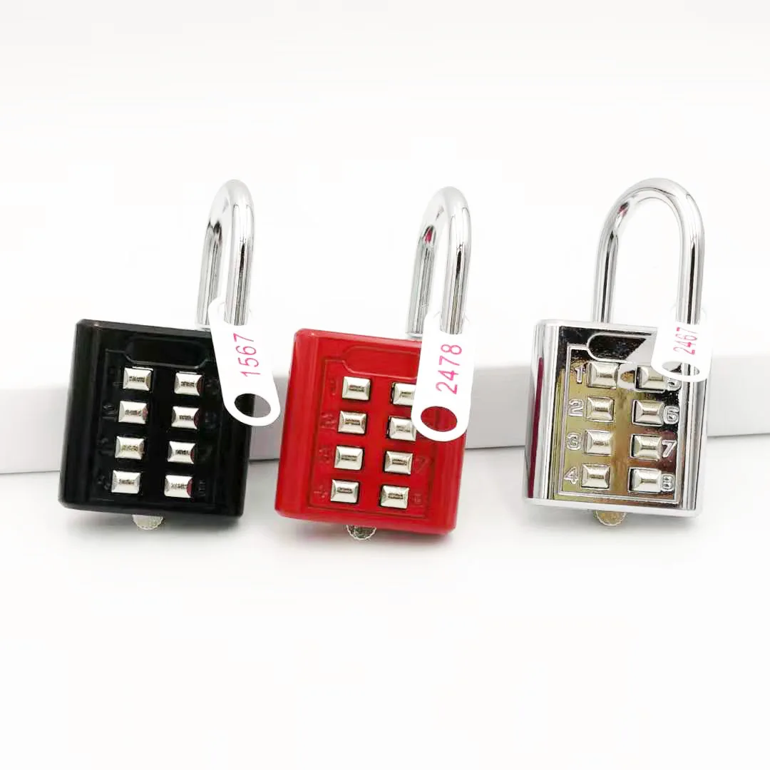 8 Numbers Push Button Digit Combination Lock Safety Padlock For The ...
