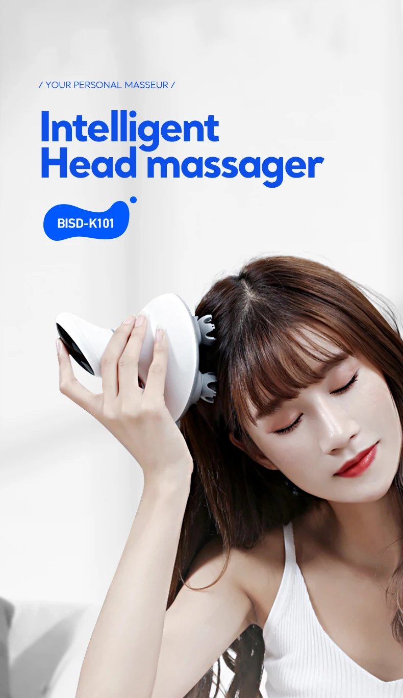 Electric Head Scalp Massager Machine Waterproof Handheld Head Vibration ...