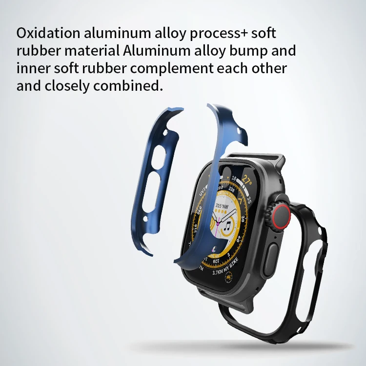 Aluminum Alloy And Tpu Frame Bumper Case For Apple Watch Iwatch Series ...