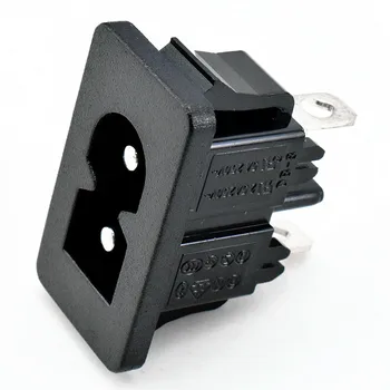 Side Plug Type C8 Power Socket With 4.8 Spring Terminal Pin - Buy C8 ...